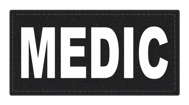 MEDIC ID Patches - 4 x 2 - White Lettering